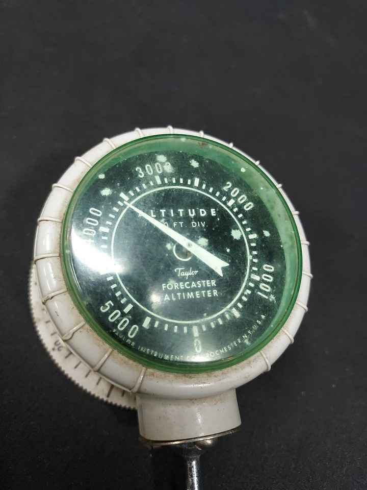 RARE Old TAYLOR Instrument Co ALTITUDE FORECASTER ALTIMETER BAROMETER ...