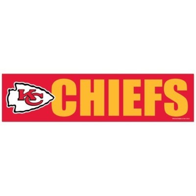 KANSAS CITY CHIEFS ~ 3x12 Self Adhesive NFL Bumper Sticker ~ New! | eBay