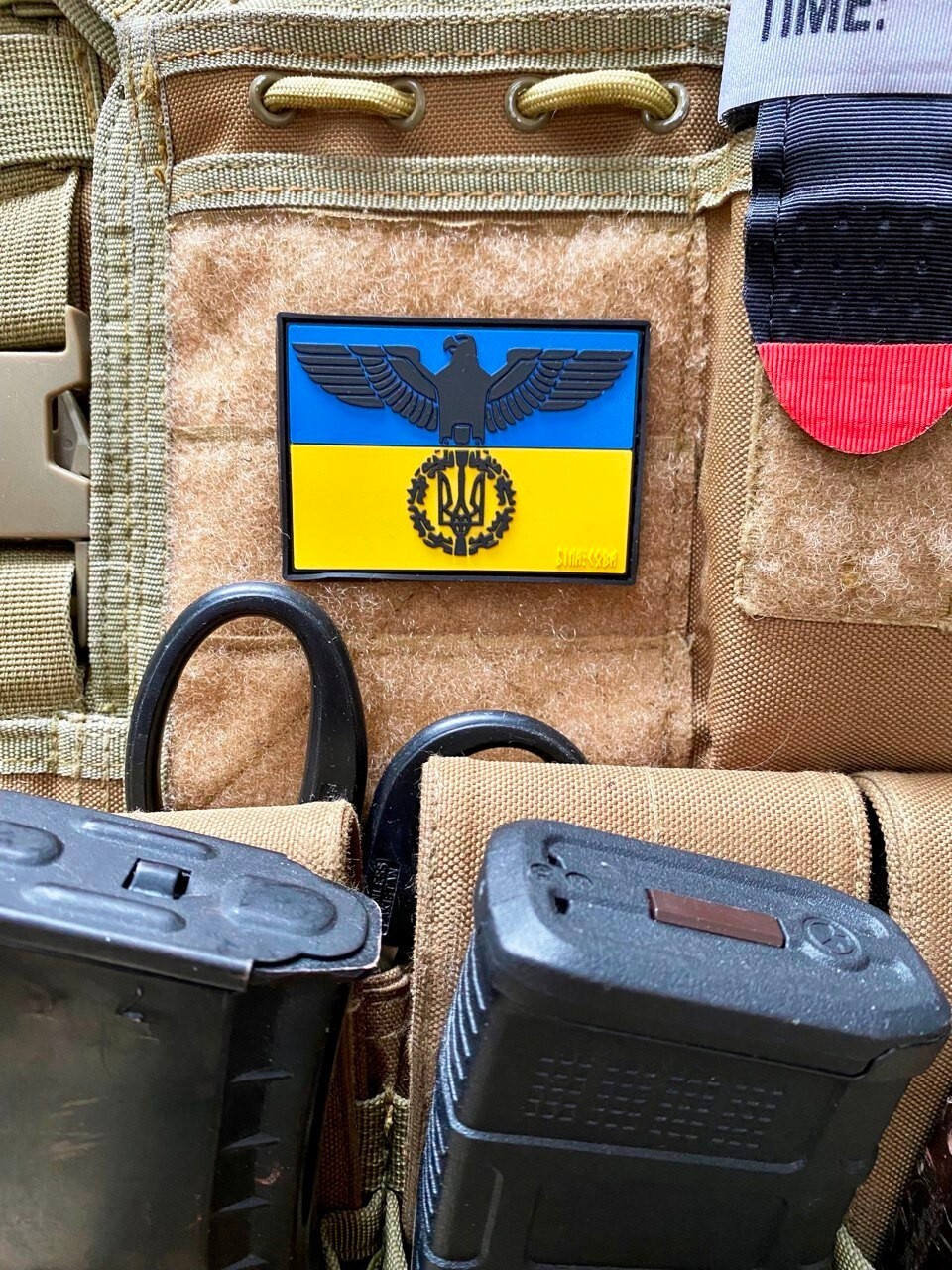 PVC military ukraine army morale patch "Roman eagle with trident" wl/bk ...