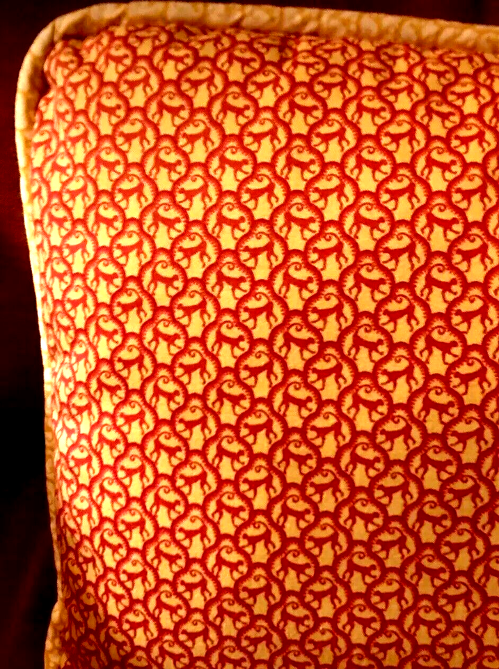 Delightful Custom Designer Pat Freund Brick/gold Monkeys Pttn ...