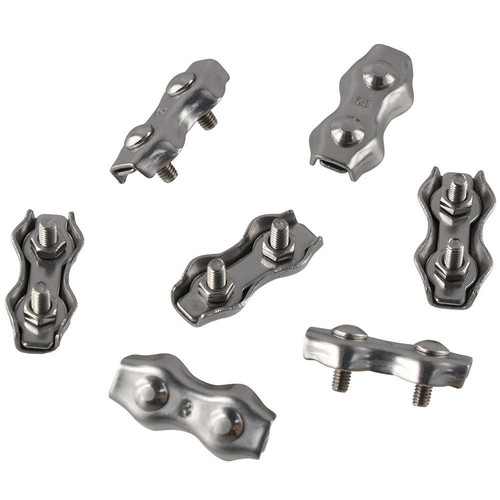 20Pcs M3 3mm Wire clamps Stainless Steel Duplex clamp Wire Cable Rope ...