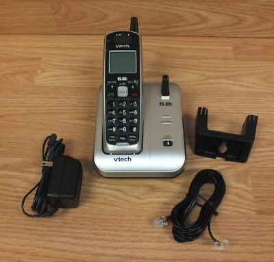 Vtech (CS5111-2) Black & Grey 5.8GHz Cordless Telephone w/ Power Supply ...