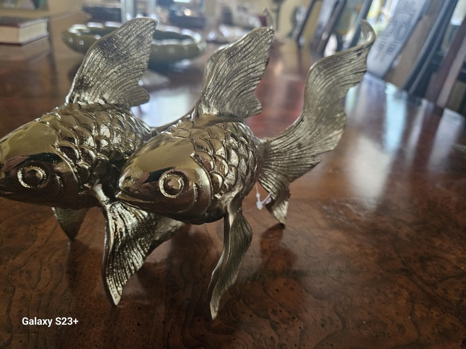 Gold Metal Fancy Tail Goldfish Figures | eBay