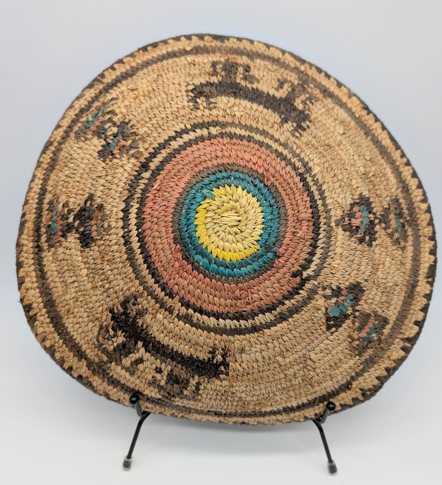 Nigerian African Hausa Hand Woven Coiled Grass Basket Grain Bowl Plate ...