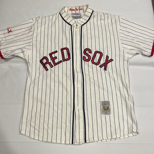 Starter Boston Red Sox 1918 Pinstripe Flannel Cooperstown MLB Jersey ...