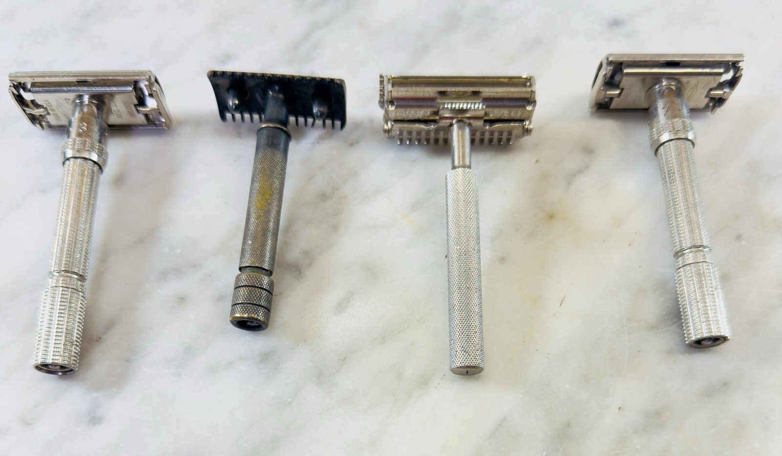 Lot of 4 Vintage Gillette Safety Razors Super Speed Tech Shaving ...