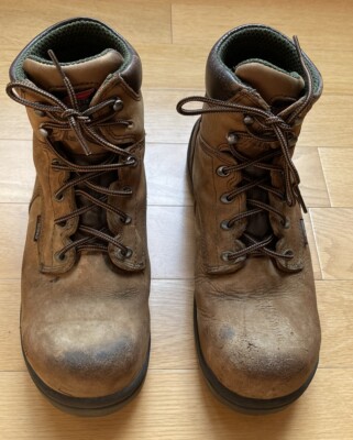 RED WING Size 11.5 Waterproof Tan Leather King Toe Boots ASTMF 2413-11 ...