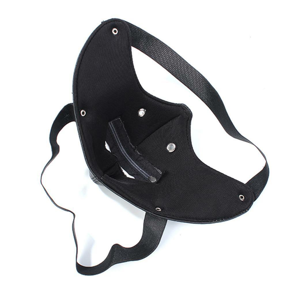 Punk Hip-Hop Gothic Steampunk Black PU Leather Half Face Mask Novelty ...