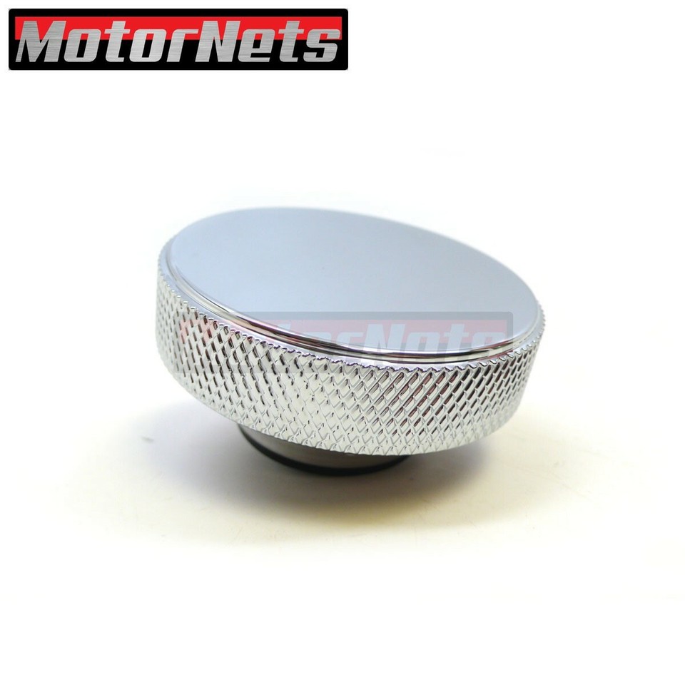 Radiator Cap Chrome Aluminum 16 lbs Smooth Grip Knurled Ford Chevy SBC ...