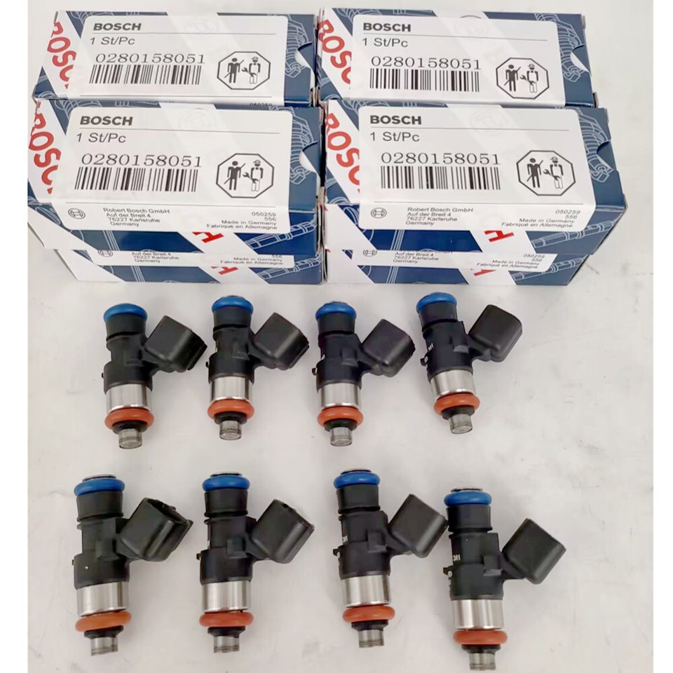 8PCS OEM Bosch 0280158051 42LB Fuel Injectors For Chevrolet Corvette ...