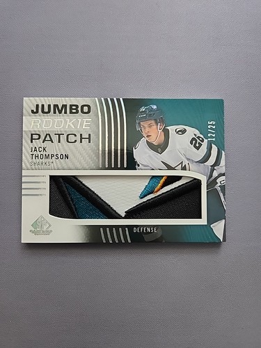 2024-25 SP Game Used Jack Thompson Rookie Jumbo Patch /25 - San Jose ...