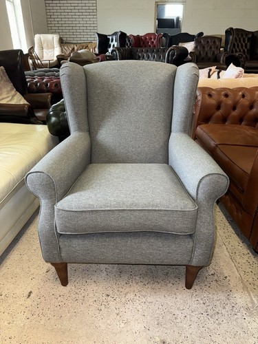 Next Sherlock Grey Fabric Wingback Chair | eBay UK