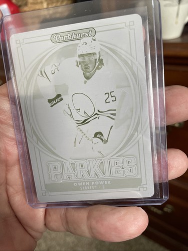 2023-24 Upperdeck Parkhurst Parkies Printing Plate Yellow Owen Power P ...
