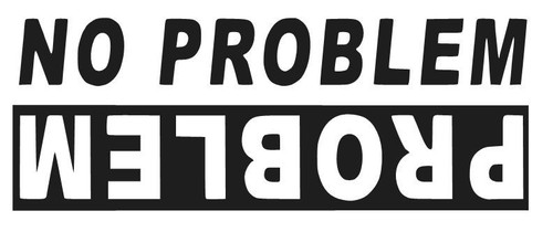 PROBLEM NO PROBLEM VINYL DECAL FUN STICKER CHOOSE COLOR | eBay