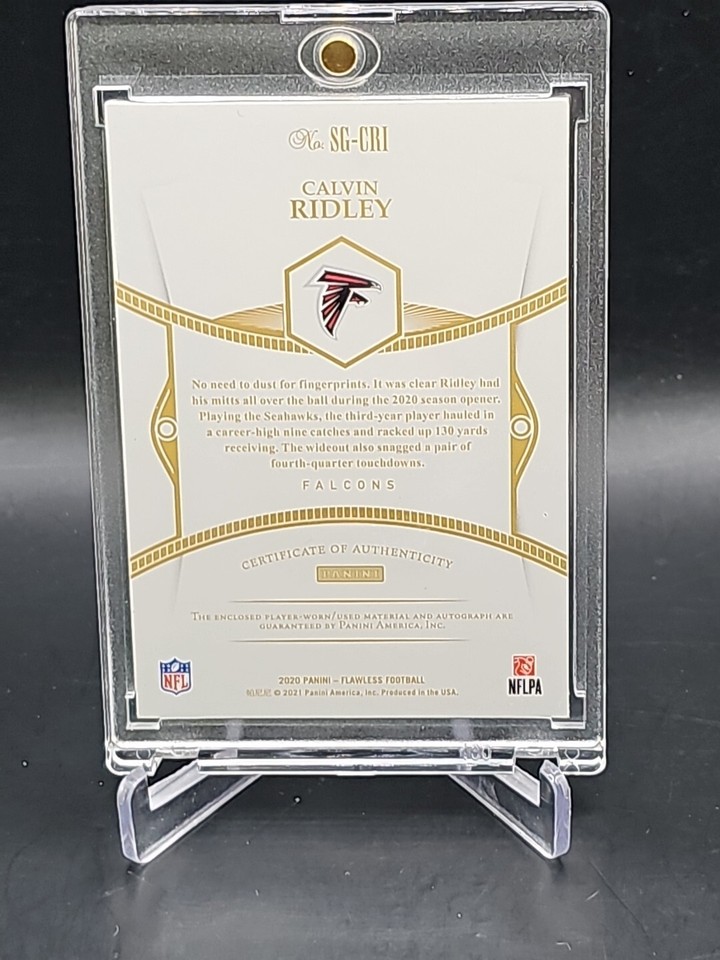 2020 Panini Flawless Signature Gloves Calvin Ridley Auto 20 /20 Falcons ...