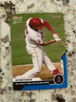 2020 TOPPS NOW BLUE PARALLEL CARD 24/49 ANGELS ANTHONY RENDON #28 | eBay