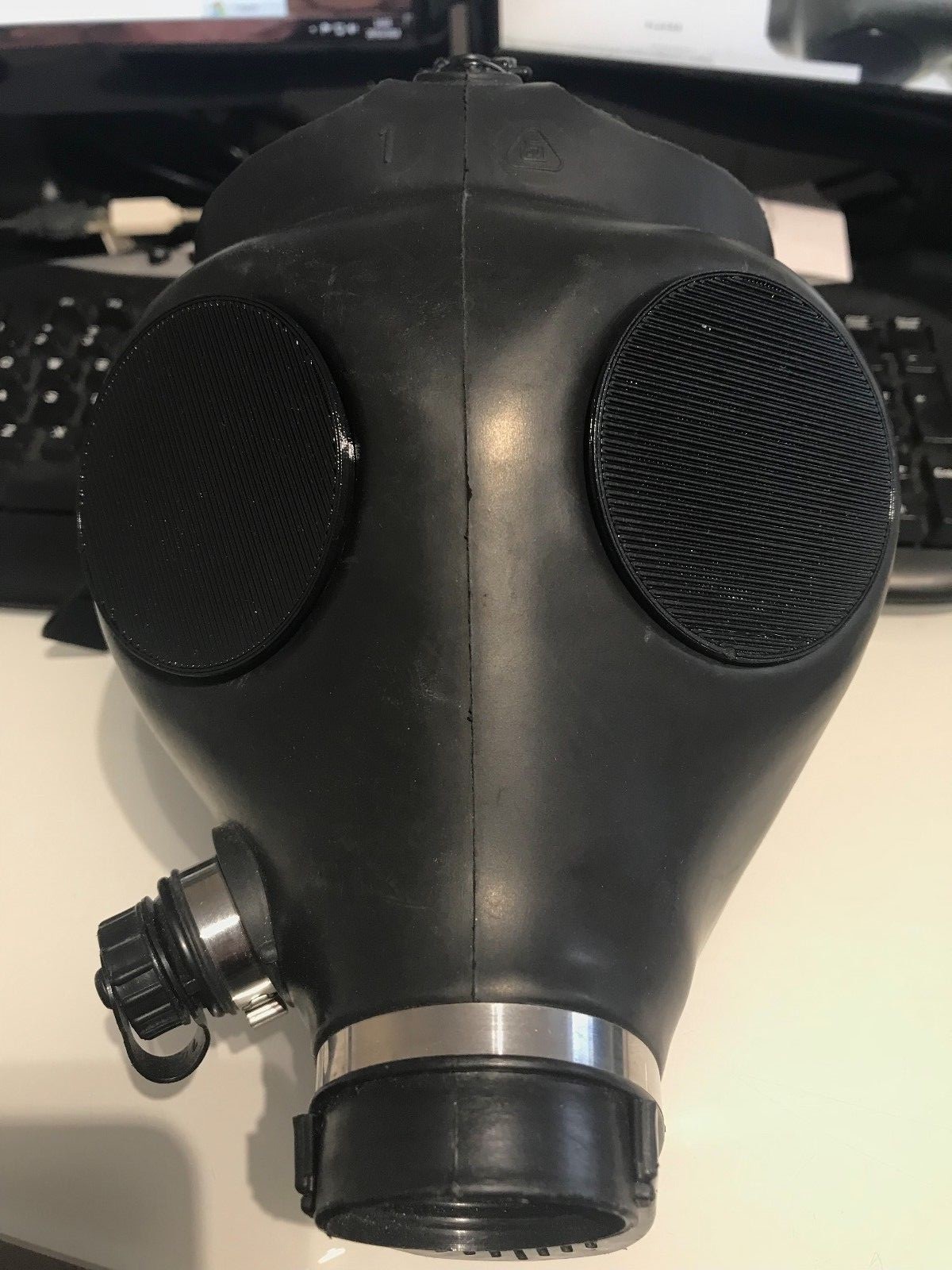 Israeli S10 FM12 Gas Mask Black Sensory deprivation removable covers ...