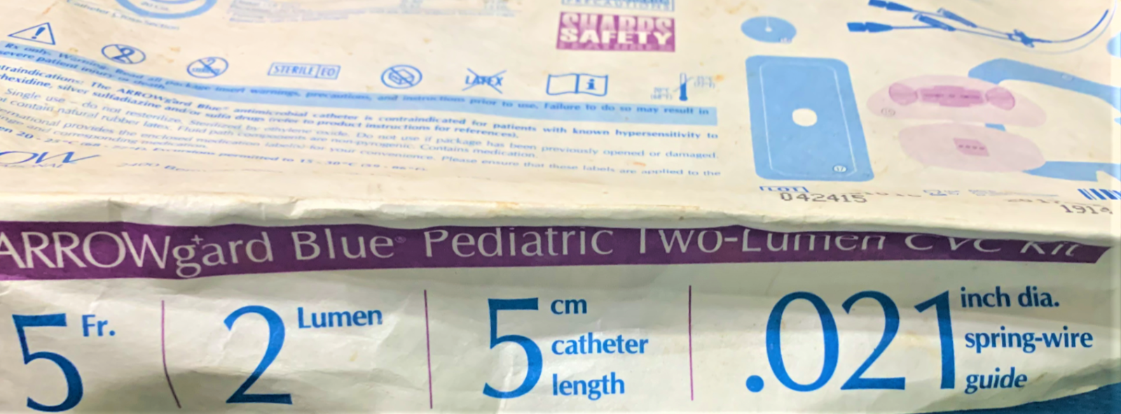 ARROWgard Blue Pediatric Two-Lumen CVC Kit | eBay