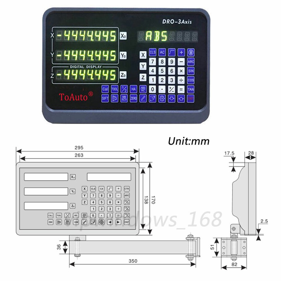 3Axis Digital Readout DRO Display Read Out for Milling Lathe Machine ...