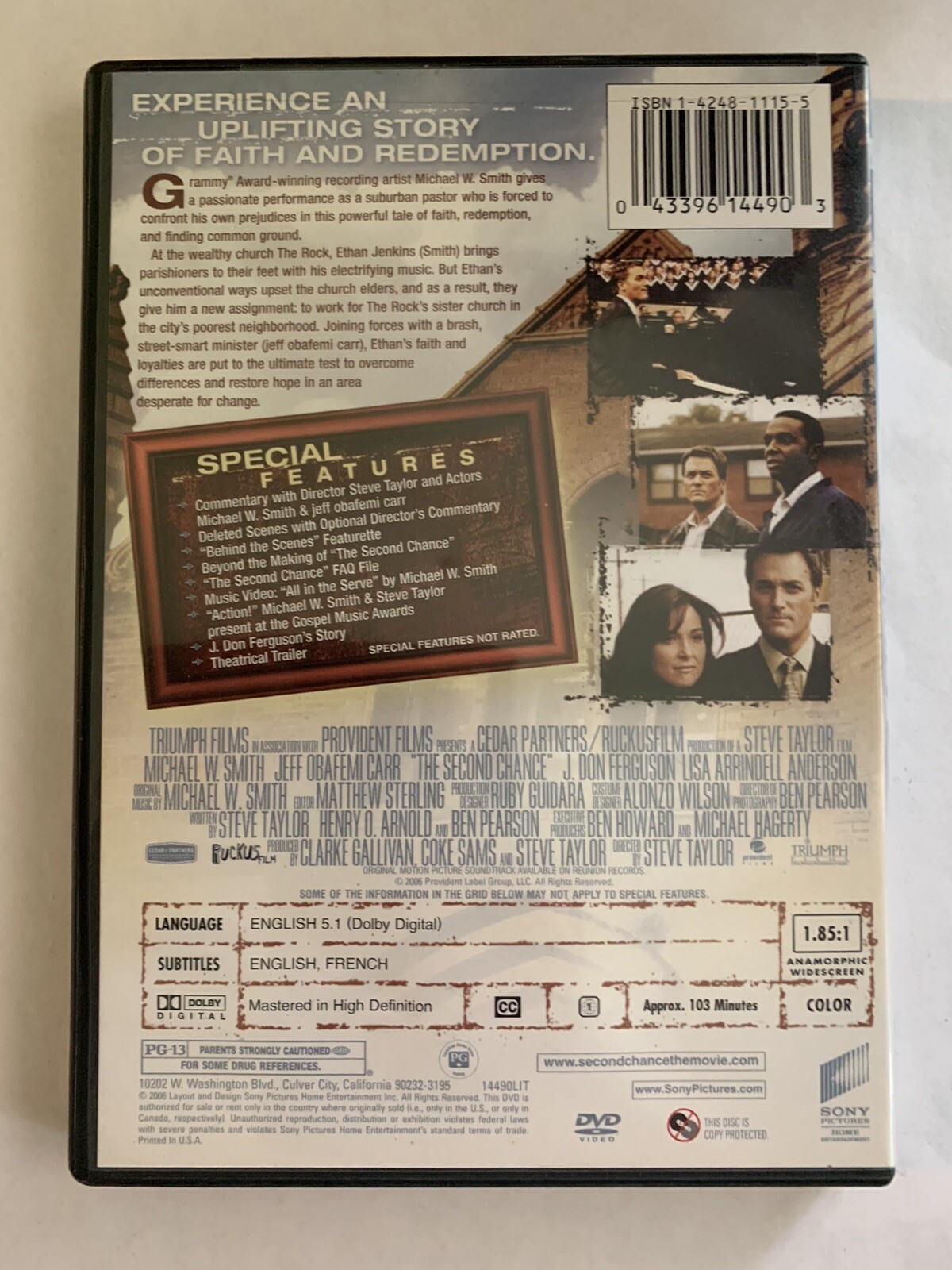 The Second Chance (DVD, 2006) Michael W. Smith & Jeff Obafemi Carr ...