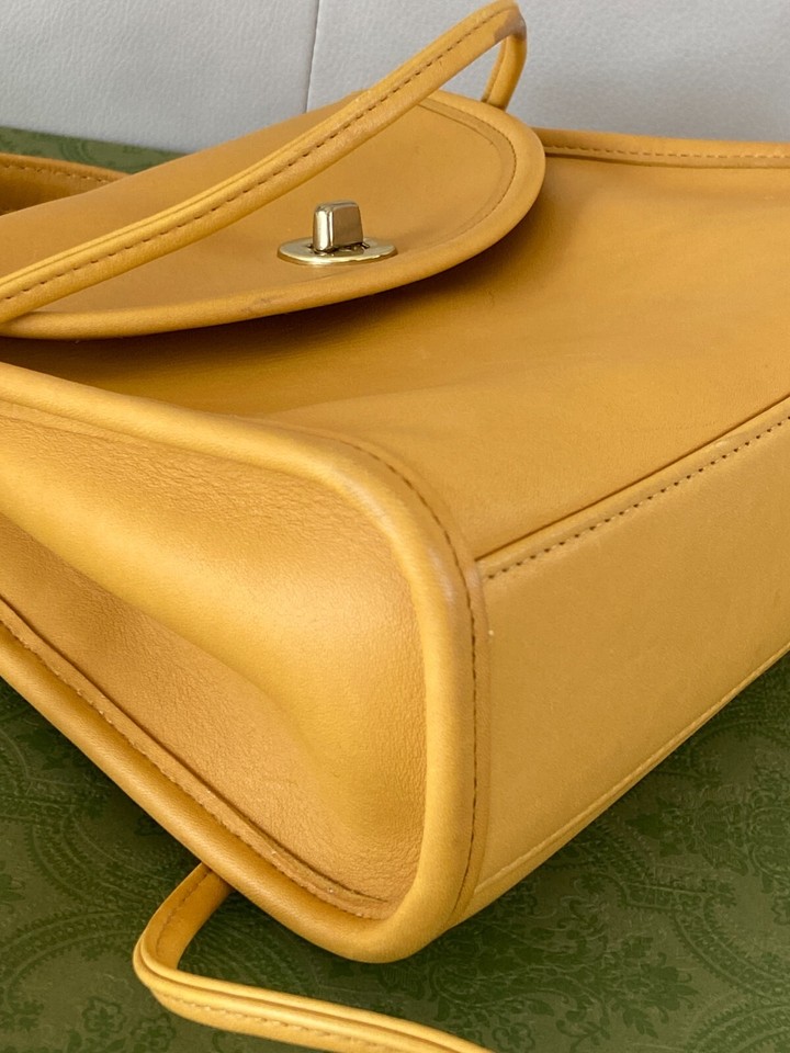 COACH VTG #9983 Regina Flap Top Hand Crossbody Bag, 90s USA - Yellow ...