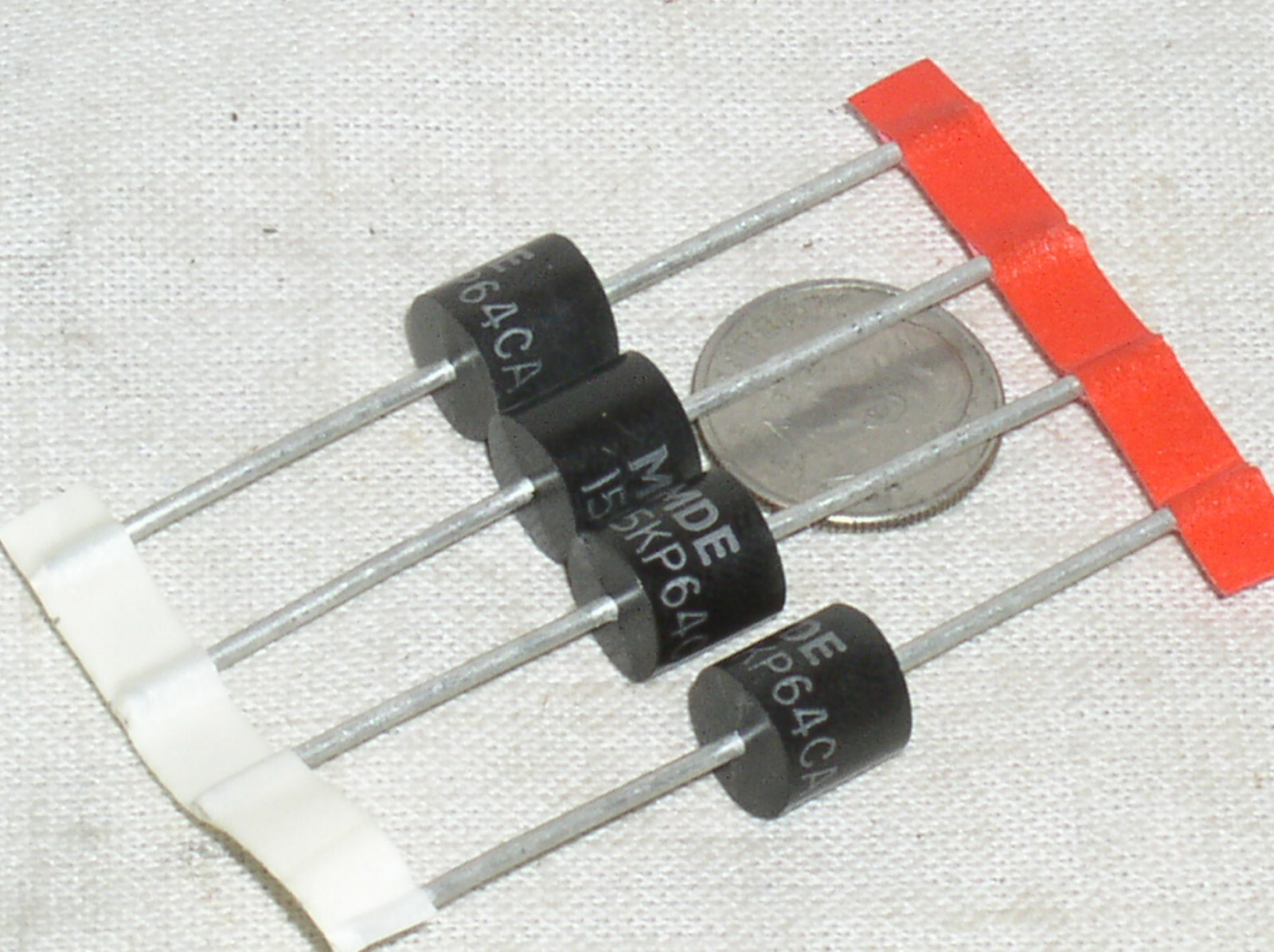 4 MDE SEMI 15KP64CA TRANSORB 64V TVS VOLTAGE SURGE BI-DIRECTIONAL DIODE ...