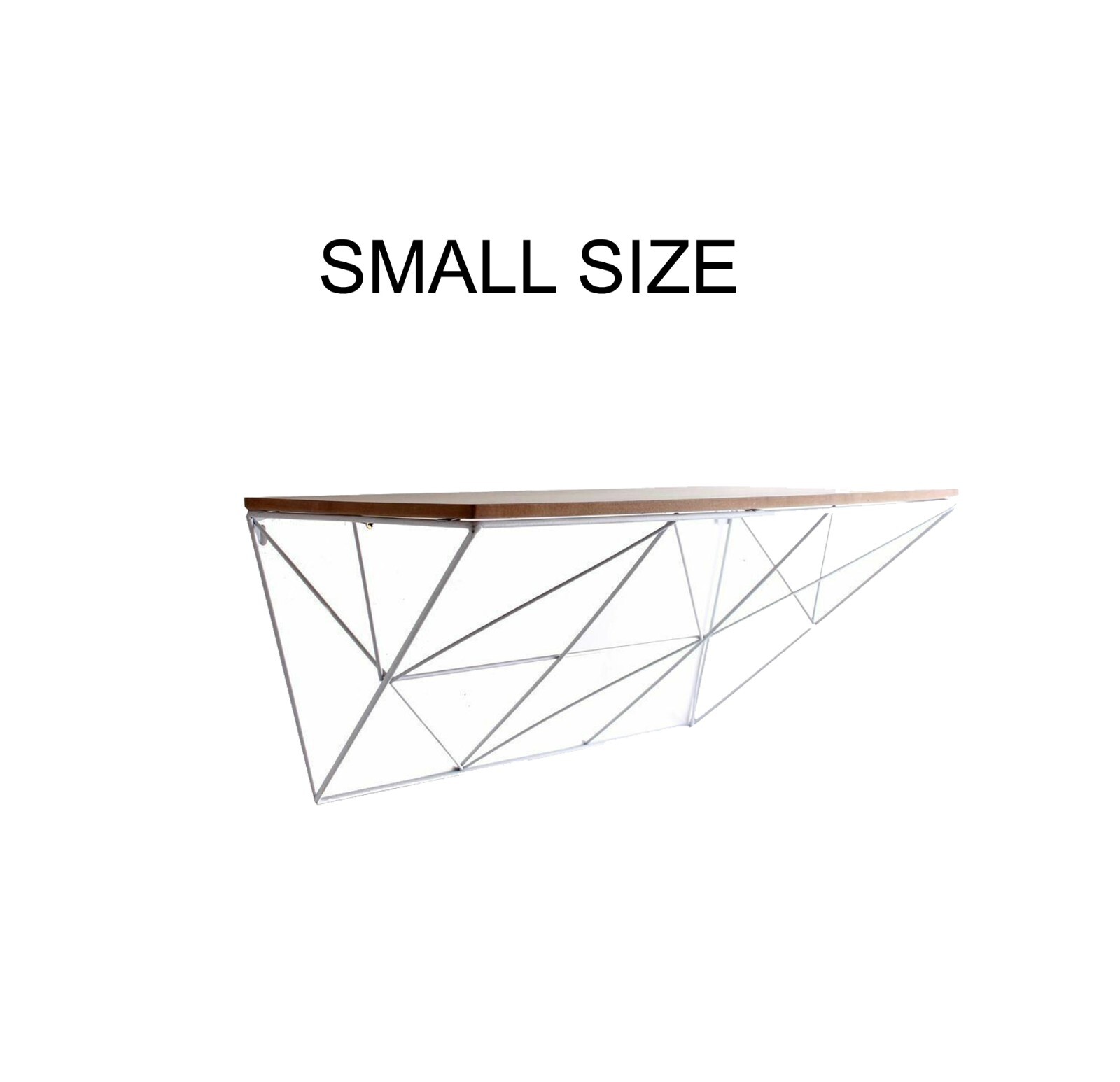 WALL MOUNTED METAL WIRE FRAME WOODEN SHELVE RACK DISPLAY UNIT SHELF ...