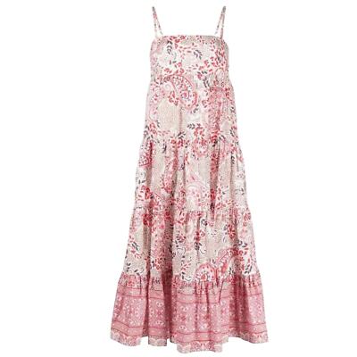 Cara Cara Haley Midi Dress Paisley Border Ivory Size XS | eBay