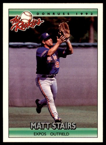 1992 Donruss The Rookies Matt Stairs Rookie . Montreal Expos #112 | eBay