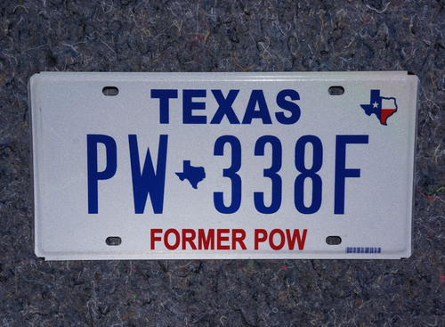 TEXAS Former POW License Plate - PRISONER OF WAR | eBay