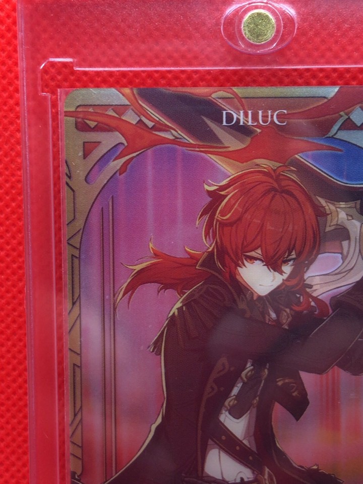 DILUC Genshin Impact Collectable Metallic Card Anime miHoYo Bandai 09 ...