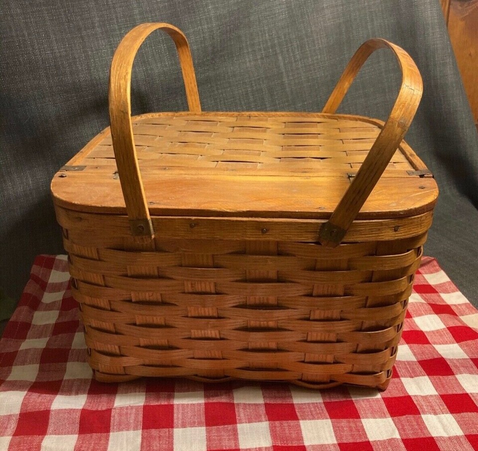Vintage West Rindge, NH Picnic Basket | eBay