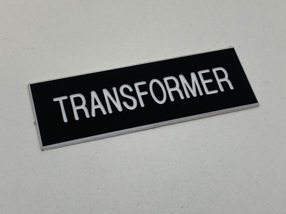 Engraved Plastic Electrical Communication Label Placard 3" x 1" Self ...