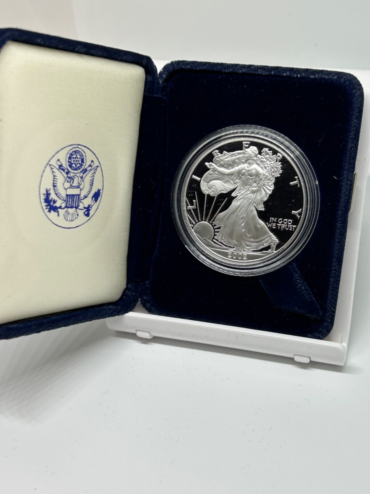 2002 W ~ AMERICAN EAGLE SILVER DOLLAR ~ PROOF ~ BOX & COA | eBay