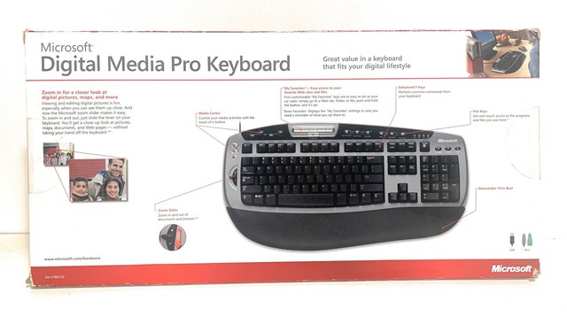 Microsoft Digital Media Pro KC0405 BX1-00005 Wired Keyboard for sale ...
