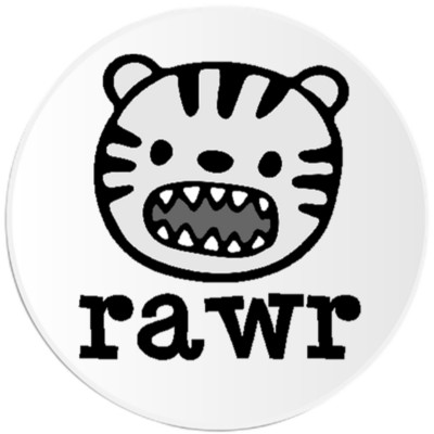 Rawr Tiger Face - 100 Pack Circle Stickers 3 Inch - Kawaii Emo Cute | eBay