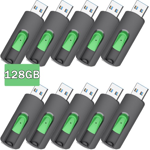 Green USB 2.0 128GB 10PCS Retractable Style USB Flash Drive USB Memory ...