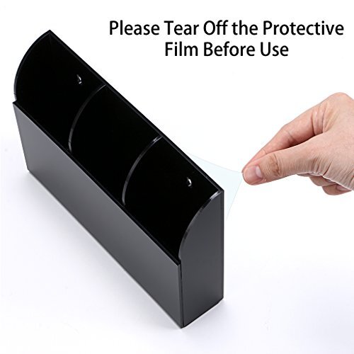 Wall Mount Remote Control Holder Media Organizer Box with 3 Compartment ...