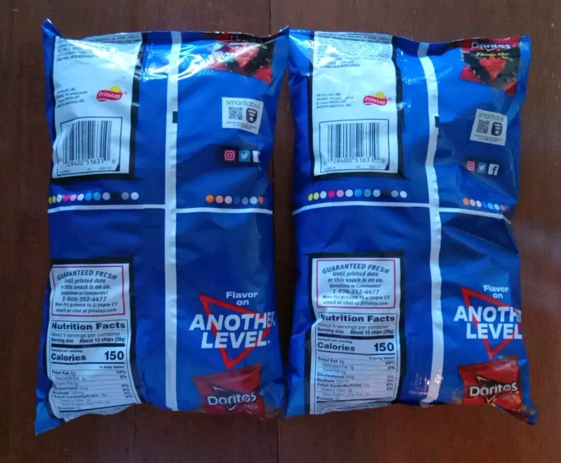 Doritos Cool Ranch Misprinted Bags x2 Sequential Packaging Errors! SEALED | eBay