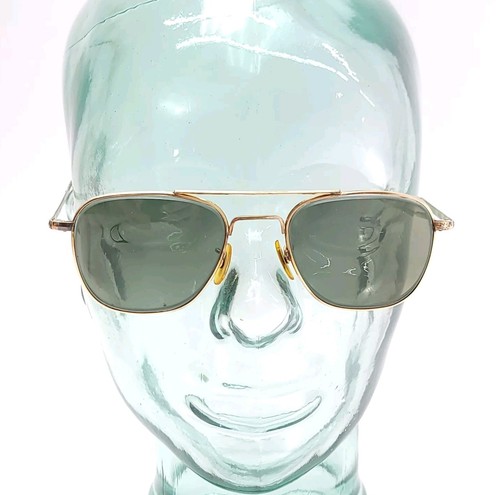Vtg AO American Optical 12K GF Gold Aviator Sunglasses FRAMES 63mm ...