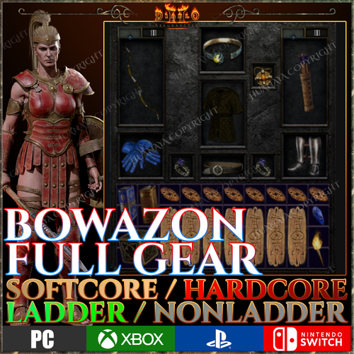 BOWAZON FULL SET BOW AMA PC PS4 PS5 XBOX SWITCH D2R DIABLO 2 ...