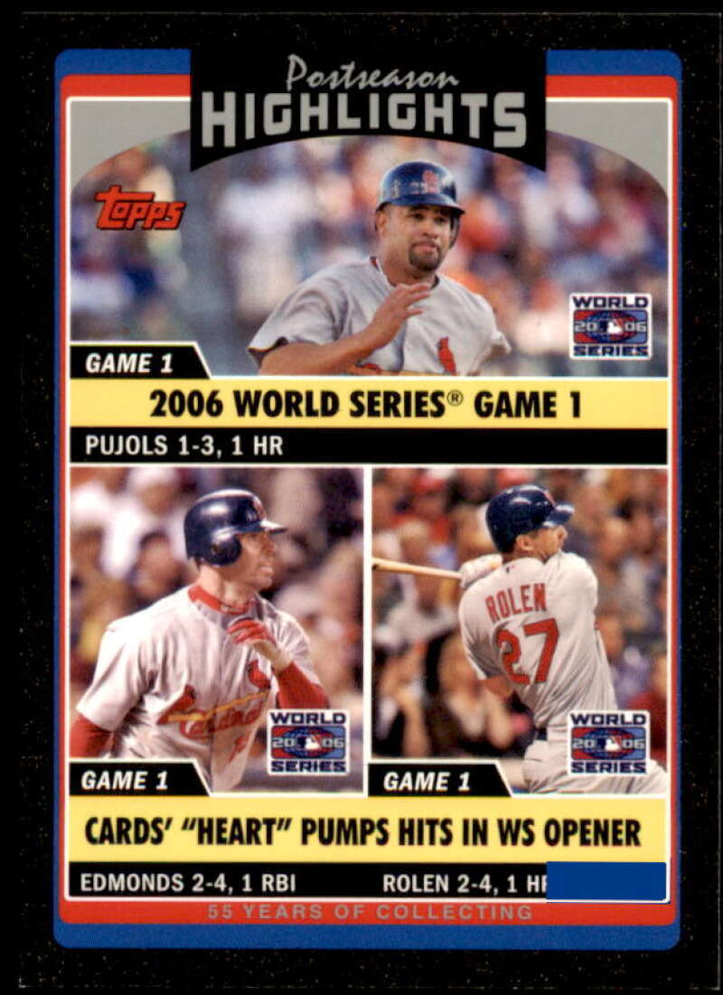 Albert Pujols/Jim Edmonds/Scott Rolen Card 2006 Topps Update Black # ...