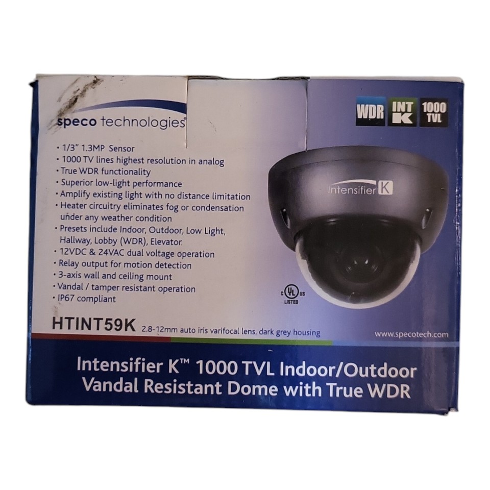 Speco Technologies HTINT59K | Intensifier K Series 1000TVL Outdoor ...