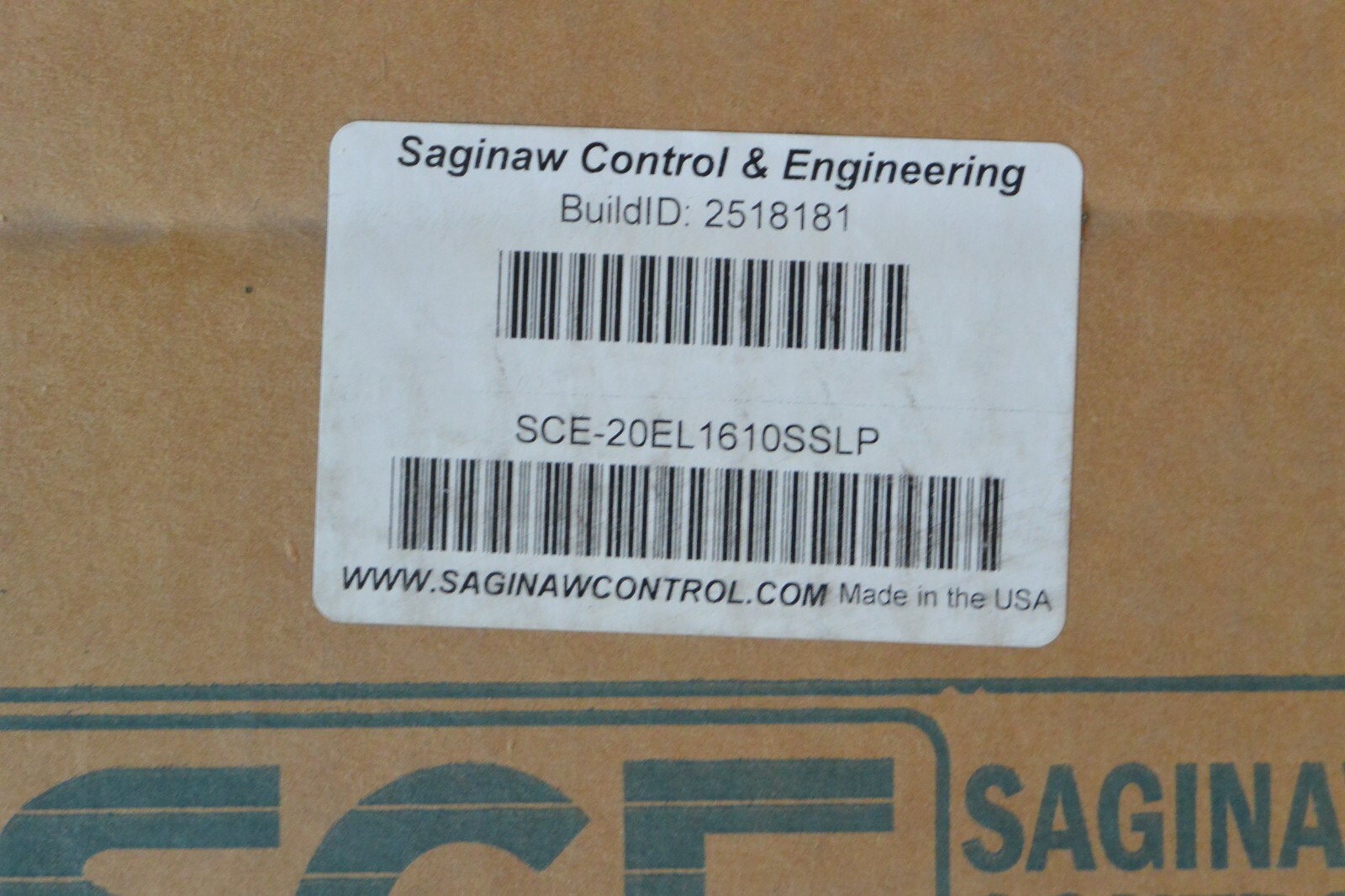New Saginaw Controls Enclosure SCE-20EL1610SSLP 20x16x10 Stainless 4X ...