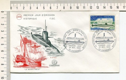 S623) France 1969 FDC 1° Submersible Atomic French | eBay UK