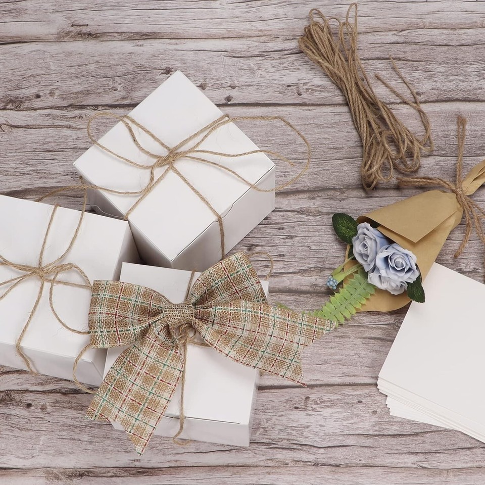 4x4x4 Inches Small Gift Box with lids Pack of 100, White Gift Boxes ...