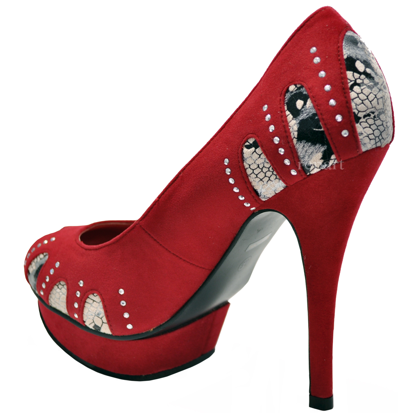 New women's shoes snake print suede like stilettos pumps casual formal ...