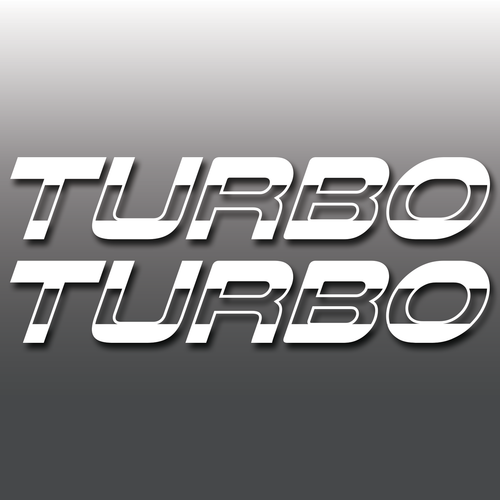 2x Turbocharged Car Van Window Bumper Vinyl Decal Sticker JDM, Euro ...