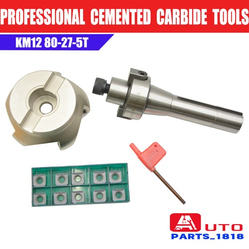 R8 FMB27 Arbor KM12 80-27-5T Face End Mill Shell Cutter +10pcs SEKT1204 ...