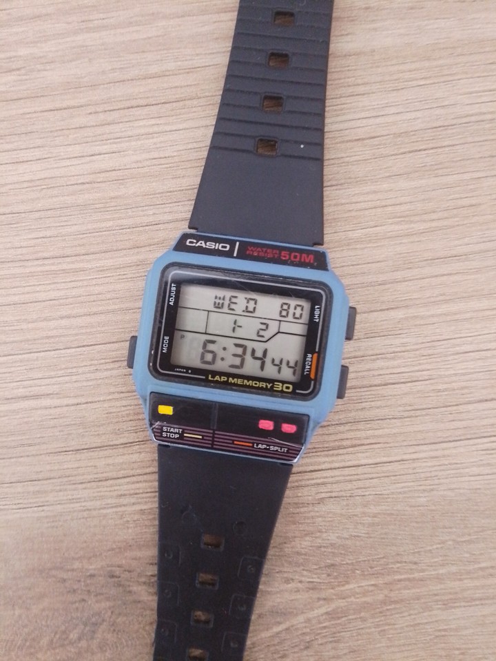 CASIO Watch SDB-300W - "Blue GRAIL / ULTRA RARE" - "LAP MEMORY 30 ...